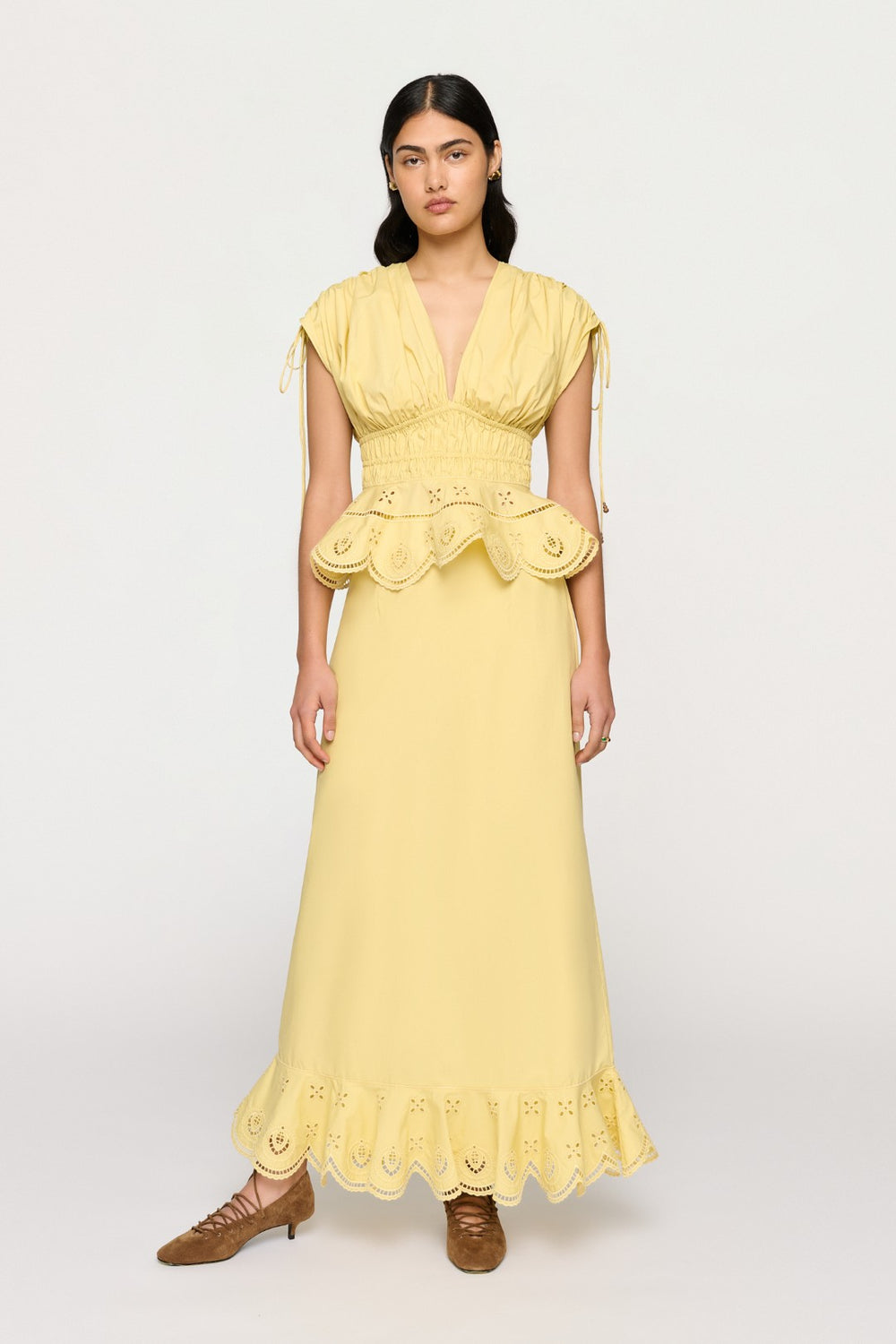 Yolander Top | Buttermilk Yellow | Embroidery | Clea Galerie